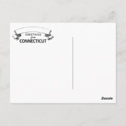 Connecticut Map Postcard | Zazzle
