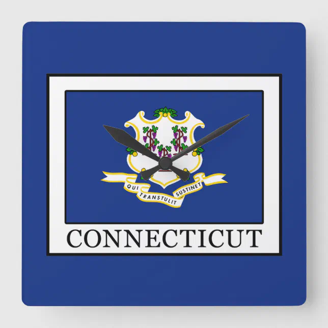 Connecticut Square Wall Clock | Zazzle