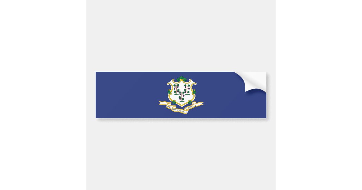 Connecticut State Flag Bumper Sticker | Zazzle