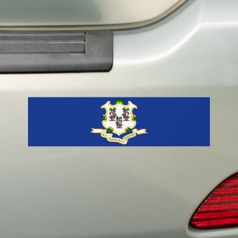 Connecticut State Flag Design Bumper Sticker | Zazzle