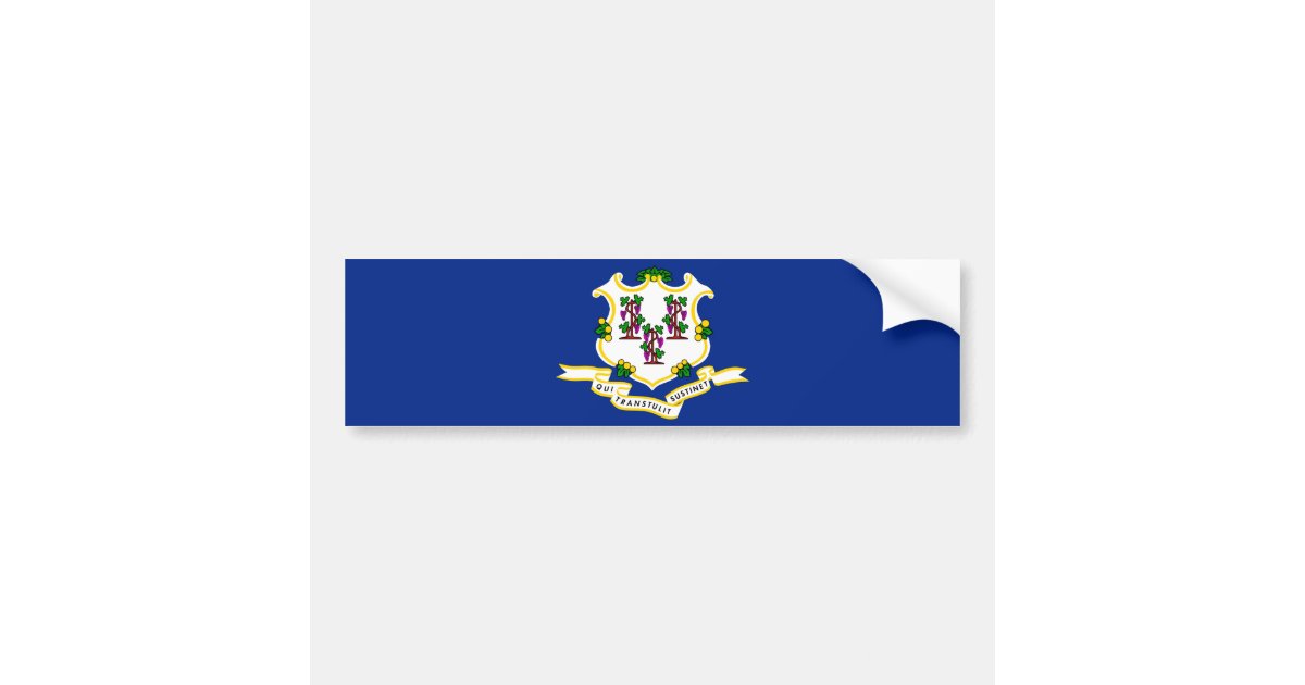Connecticut State Flag Design Bumper Sticker | Zazzle