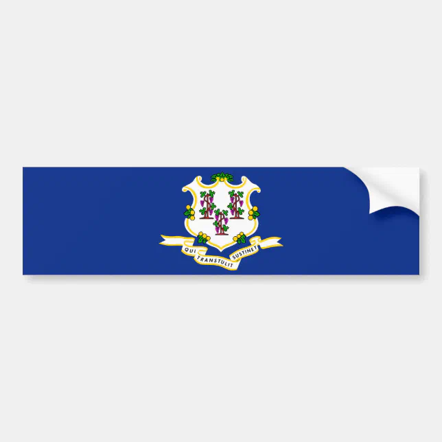 Connecticut State Flag Design Bumper Sticker | Zazzle
