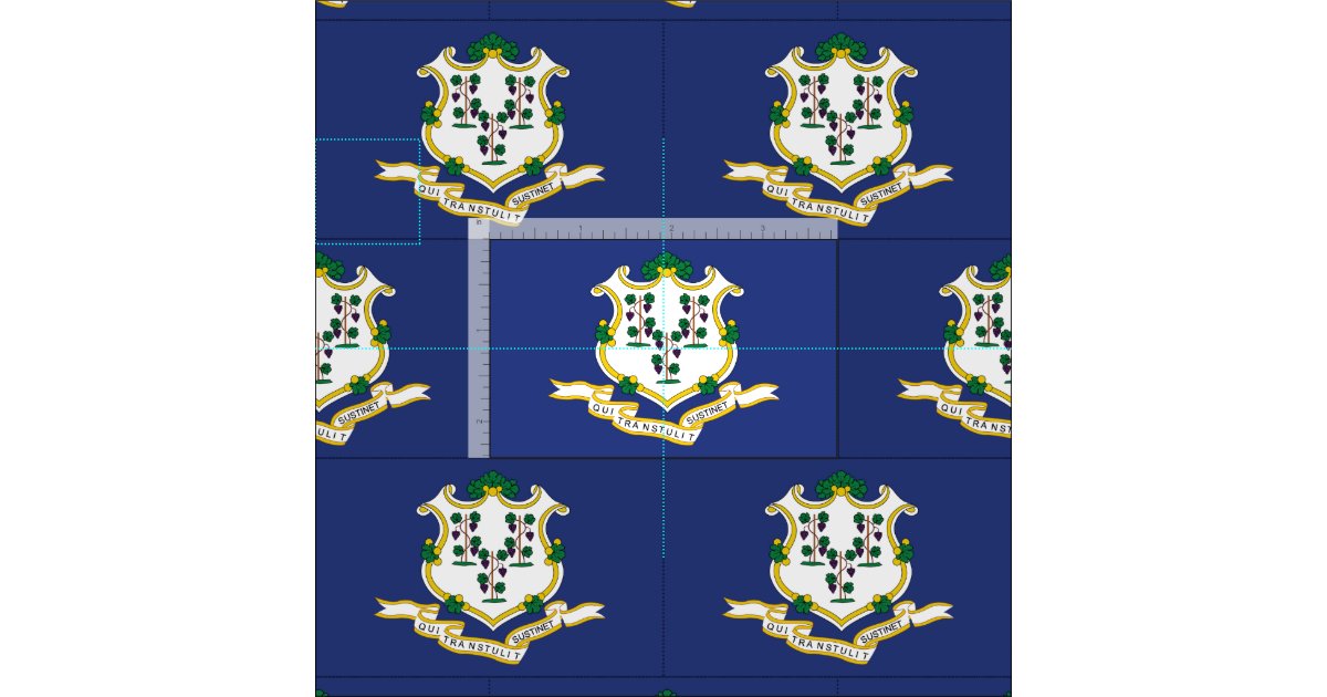 Connecticut State Flag Fabric | Zazzle
