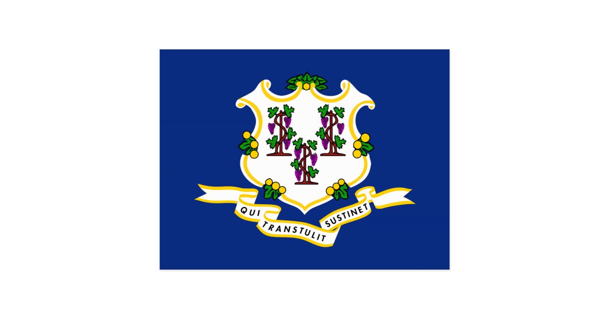Connecticut State Flag Postcard | Zazzle.com