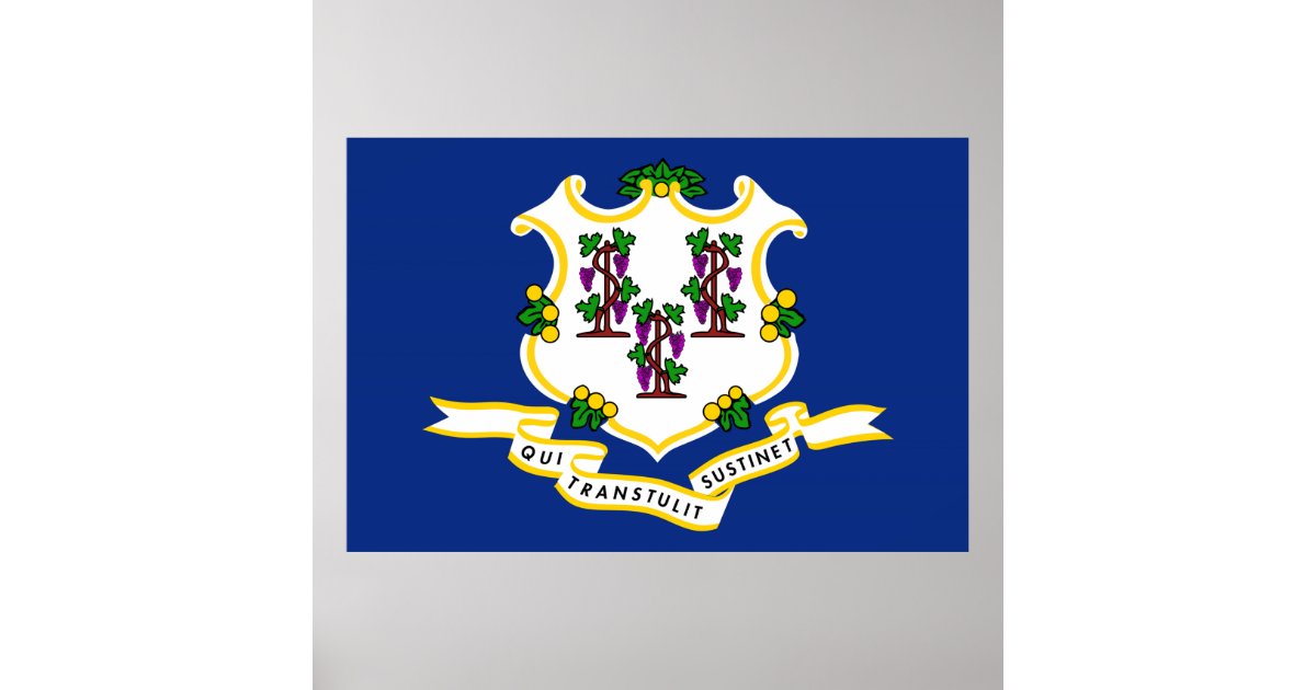 Connecticut State Flag Poster | Zazzle