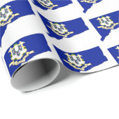 Connecticut State Outline Map and Seal Wrapping Paper | Zazzle