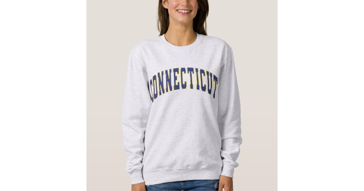Connecticut State Vintage College Style Sweatshirt | Zazzle