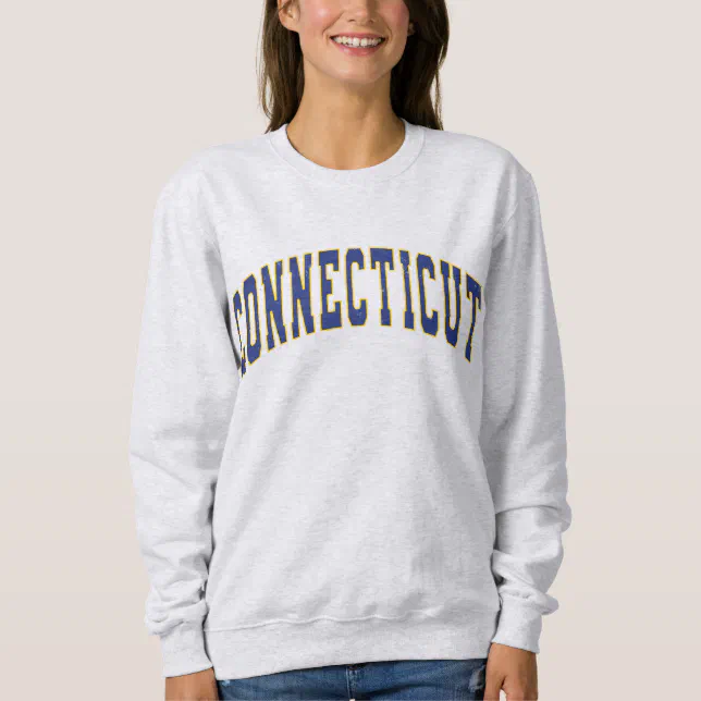 Connecticut State Vintage College Style Sweatshirt | Zazzle