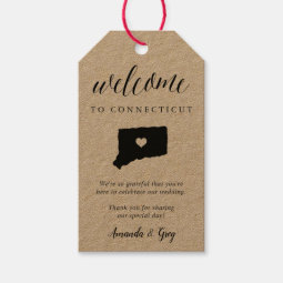 Connecticut Wedding Welcome Gift Tags | Zazzle