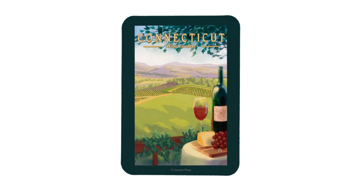 ConnecticutWine Country Scene Magnet | Zazzle