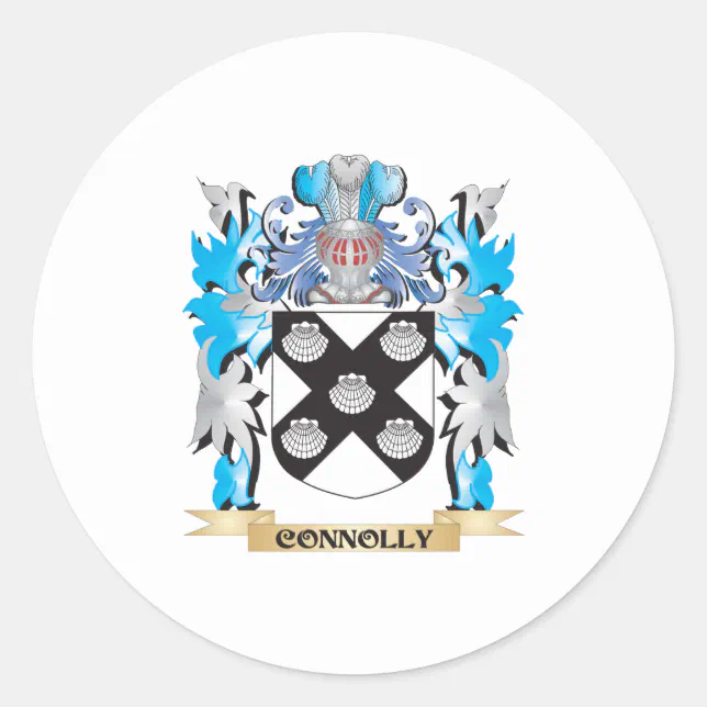 Connolly Coat of Arms - Family Crest Classic Round Sticker | Zazzle