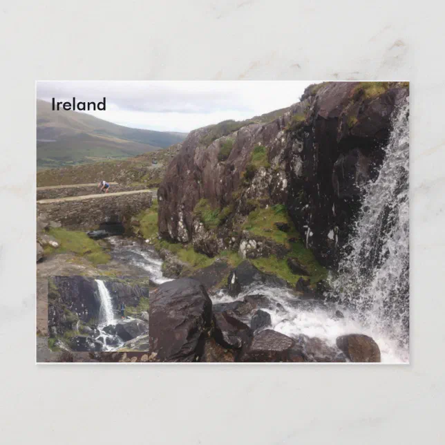 Connor Pass Waterfall, Dingle, Co. Kerry, Ireland. Postcard | Zazzle