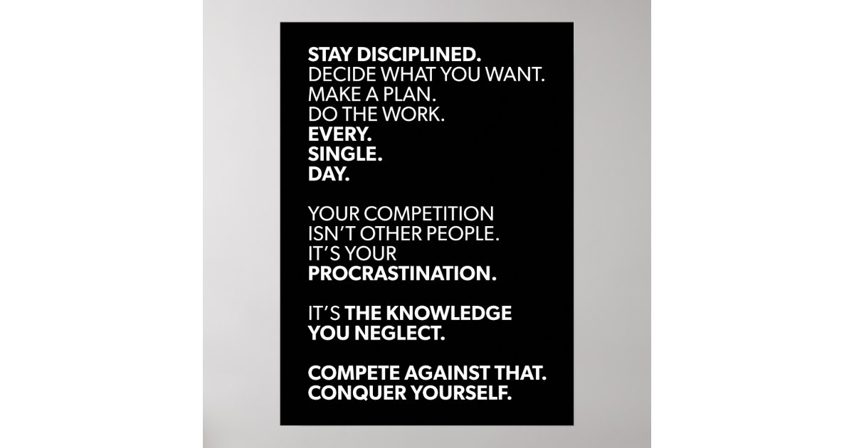Conquer Yourself - Motivational Poster | Zazzle