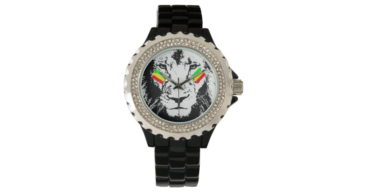 Conquering Lion Rasta Watch | Zazzle
