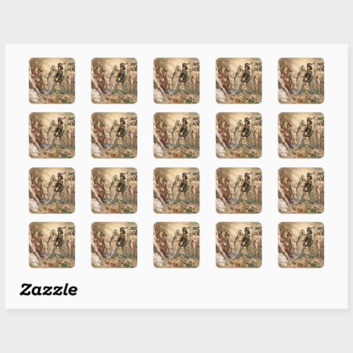 Conquest of Mexico Square Sticker | Zazzle