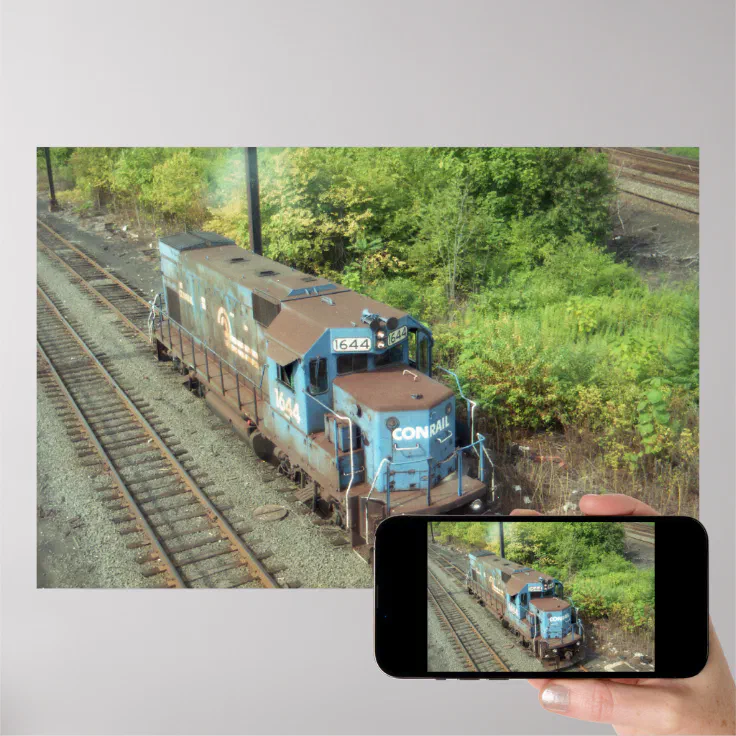 Conrail Diesel # 1644 , Built By EMD in 1979 Poster | Zazzle