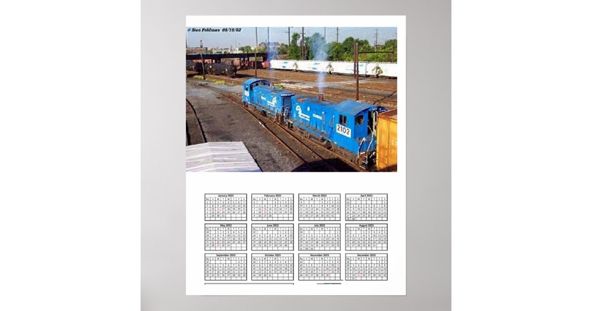 Conrail locomotives calendar poster | Zazzle