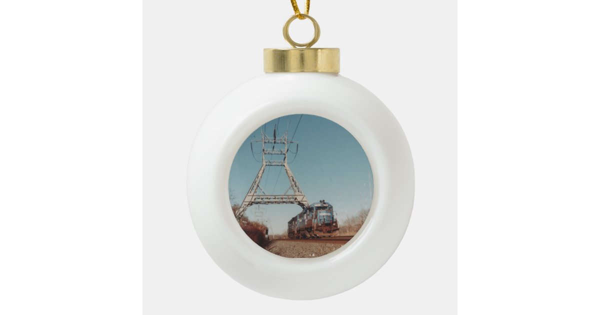 Conrail locomotives under PECO transmission lines Ceramic Ball ...