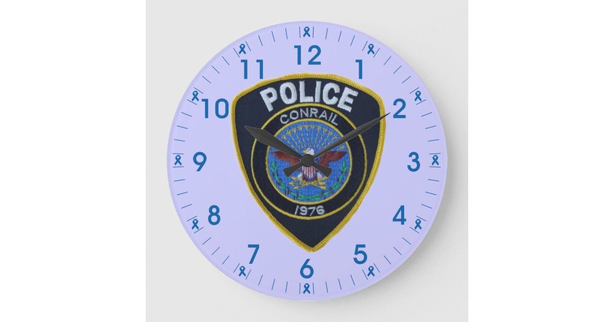 Conrail Railroad Police Patch Wall Clock | Zazzle