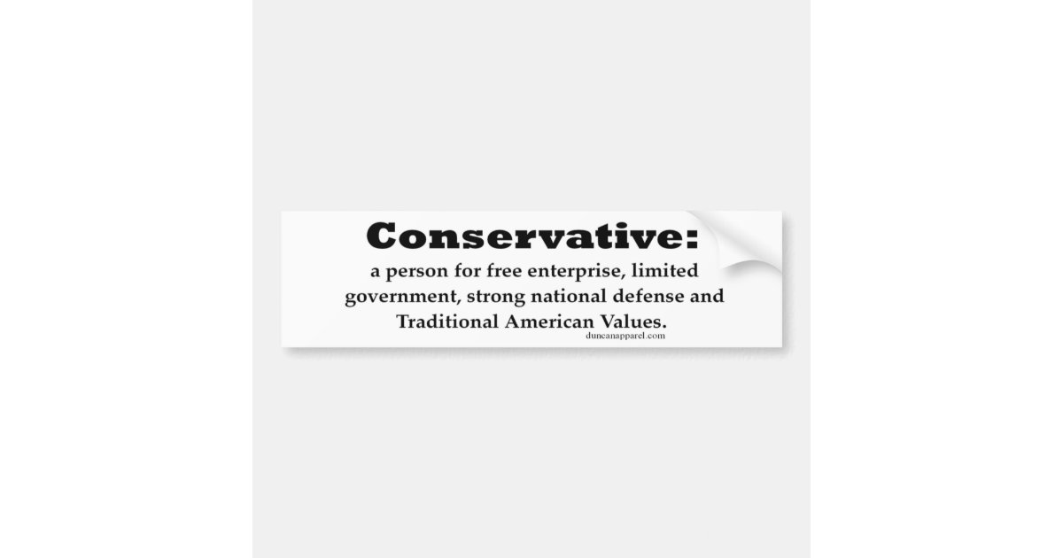 Conservative Bumper Sticker | Zazzle