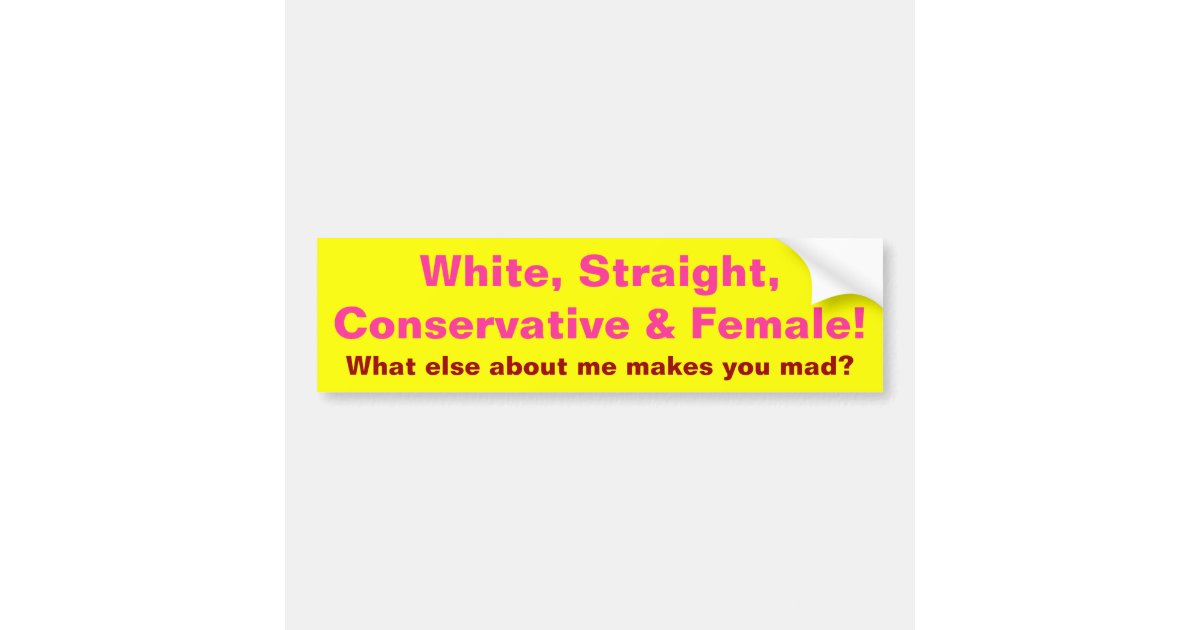 Conservative & Female! Bumper Sticker | Zazzle