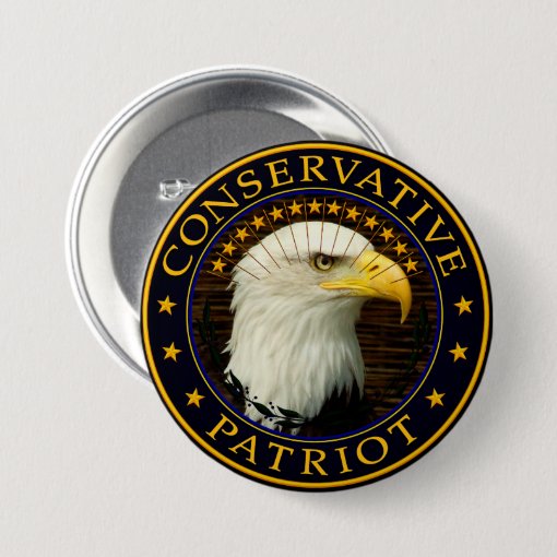 Conservative Patriot 2 Pinback Button | Zazzle