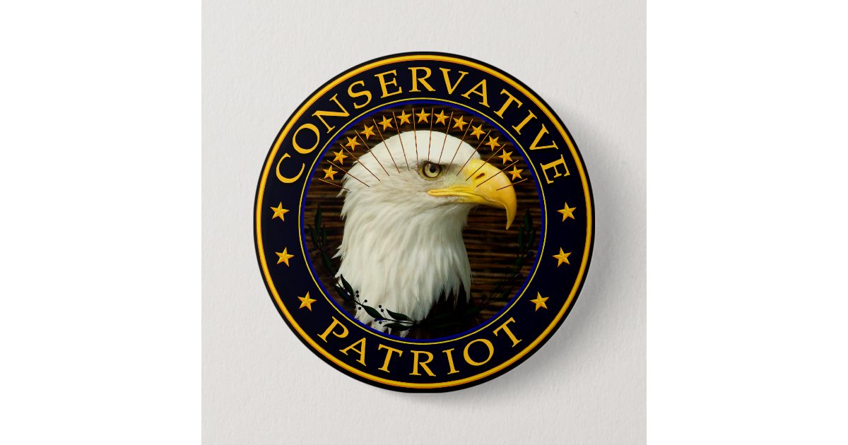 Conservative Patriot 2 Pinback Button | Zazzle