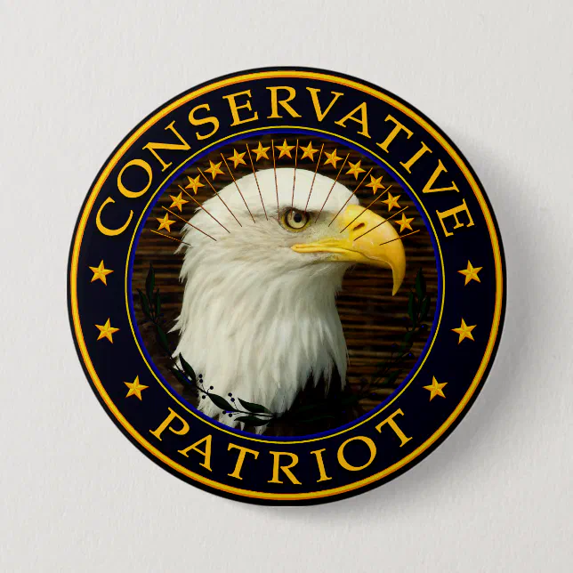 Conservative Patriot 2 Pinback Button | Zazzle