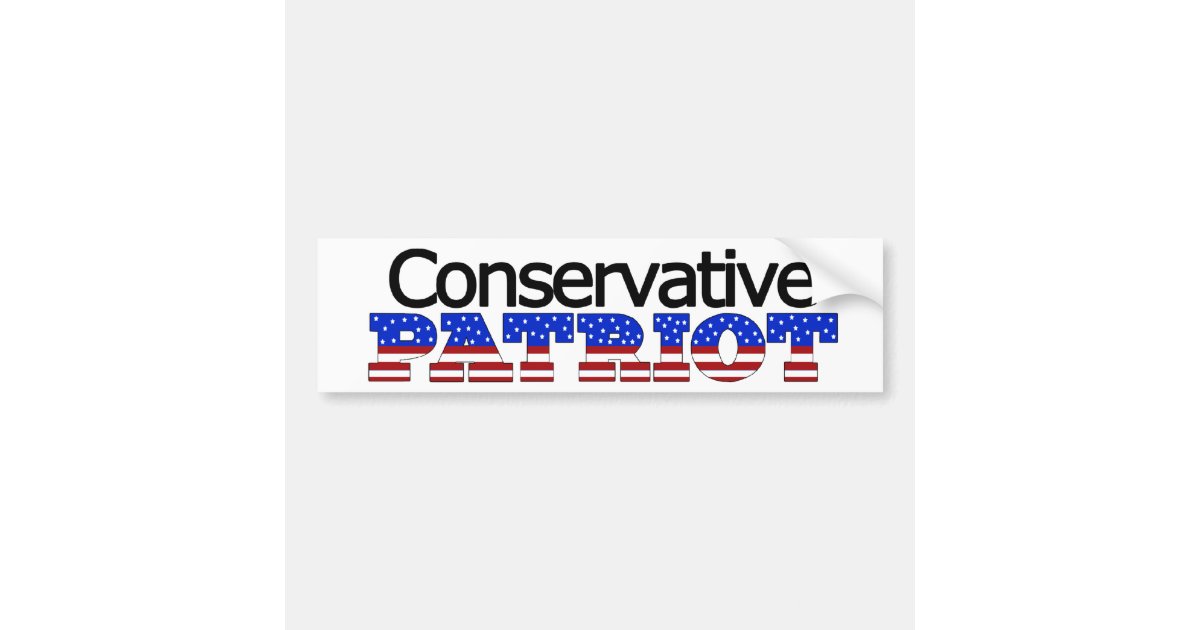 Conservative Patriot Bumper Sticker | Zazzle