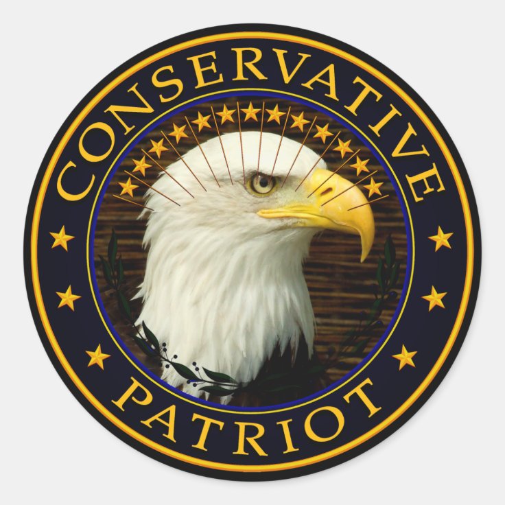 Conservative Patriot Classic Round Sticker | Zazzle