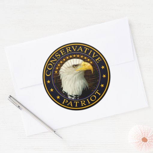 Conservative Patriot Classic Round Sticker | Zazzle