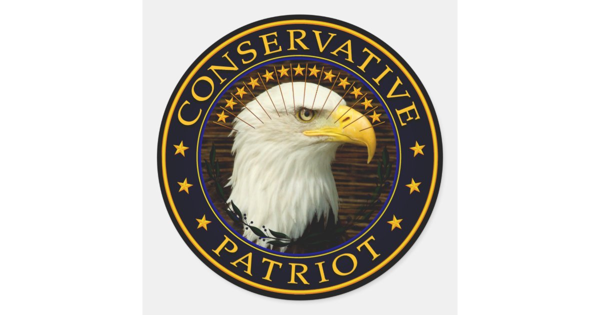 Conservative Patriot Classic Round Sticker | Zazzle