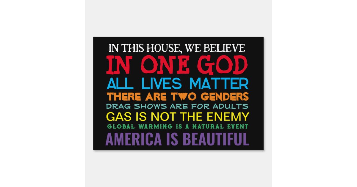 CONSERVATIVE VALUES - YARD SIGN | Zazzle