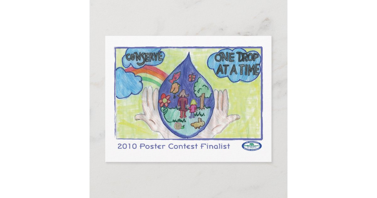 Conserve - One Drop at a Time Postcard | Zazzle