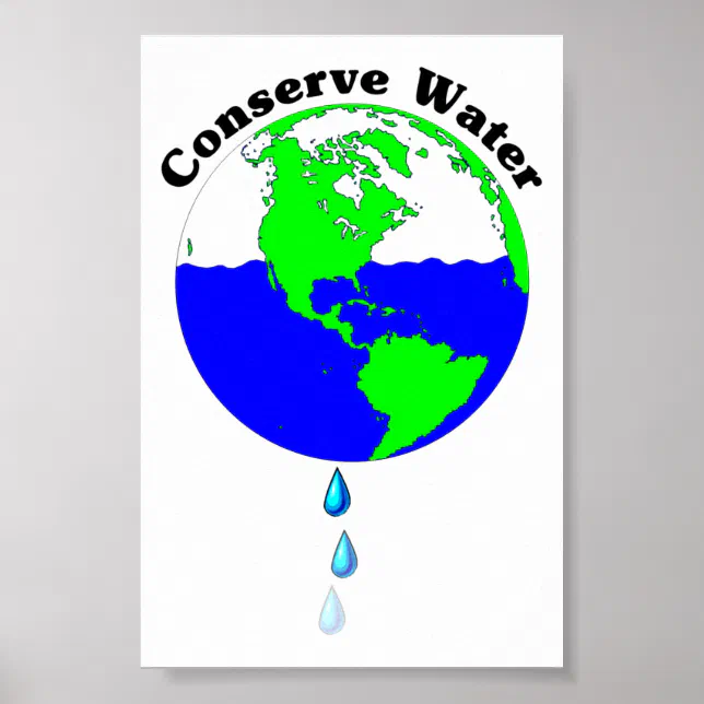 Conserve Water Poster | Zazzle