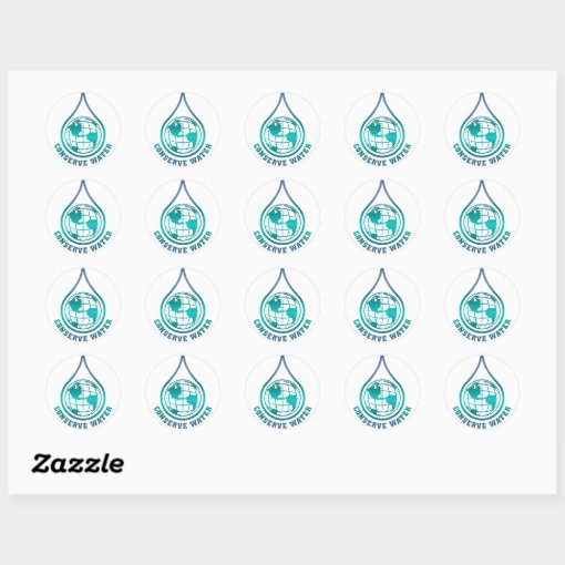 Conserve Water stickers | Zazzle