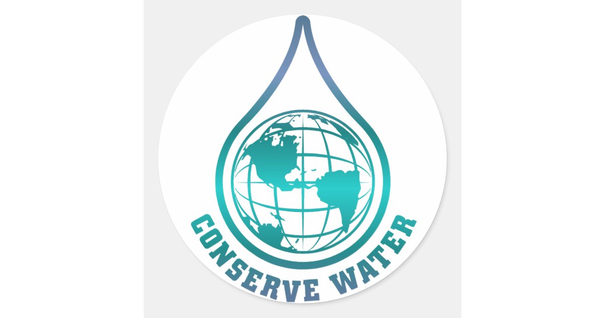 Conserve Water stickers | Zazzle