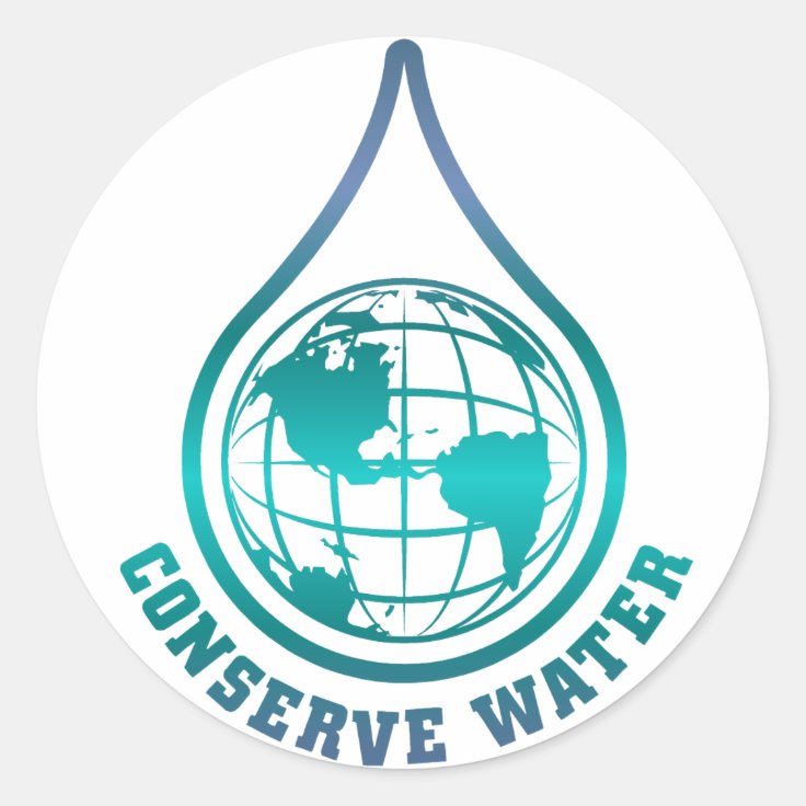 Conserve Water stickers | Zazzle