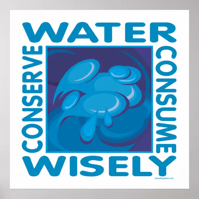 Conserve Water - Use Wisely Poster | Zazzle