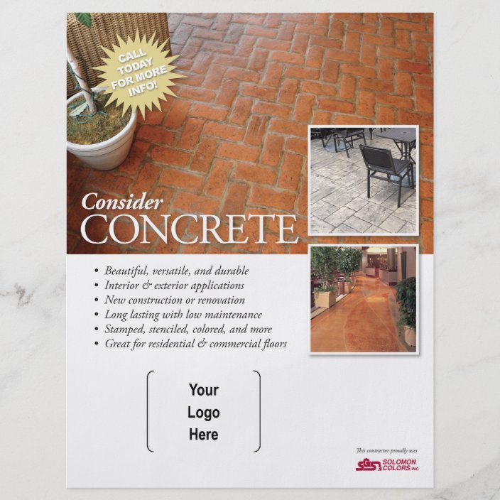 Consider Concrete Flyer for Solomon Contractors | Zazzle.com