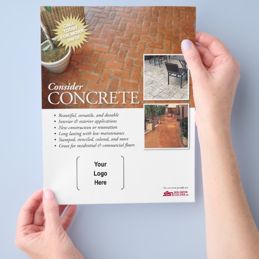 Consider Concrete Flyer for Solomon Contractors | Zazzle