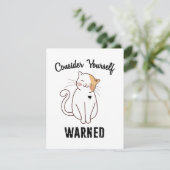 Consider Yourself Warned Evil Cat RSVP Card | Zazzle