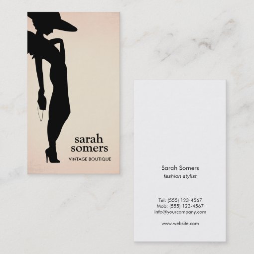 Consignment Boutique Shop , Fashion Model Business Card | Zazzle