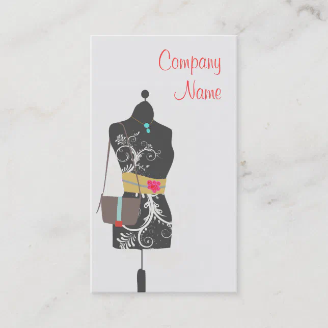 Consignment Fashion Accessory Boutique Business Card | Zazzle