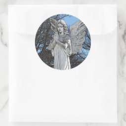 Consoling Angel • Sunshine Classic Round Sticker | Zazzle