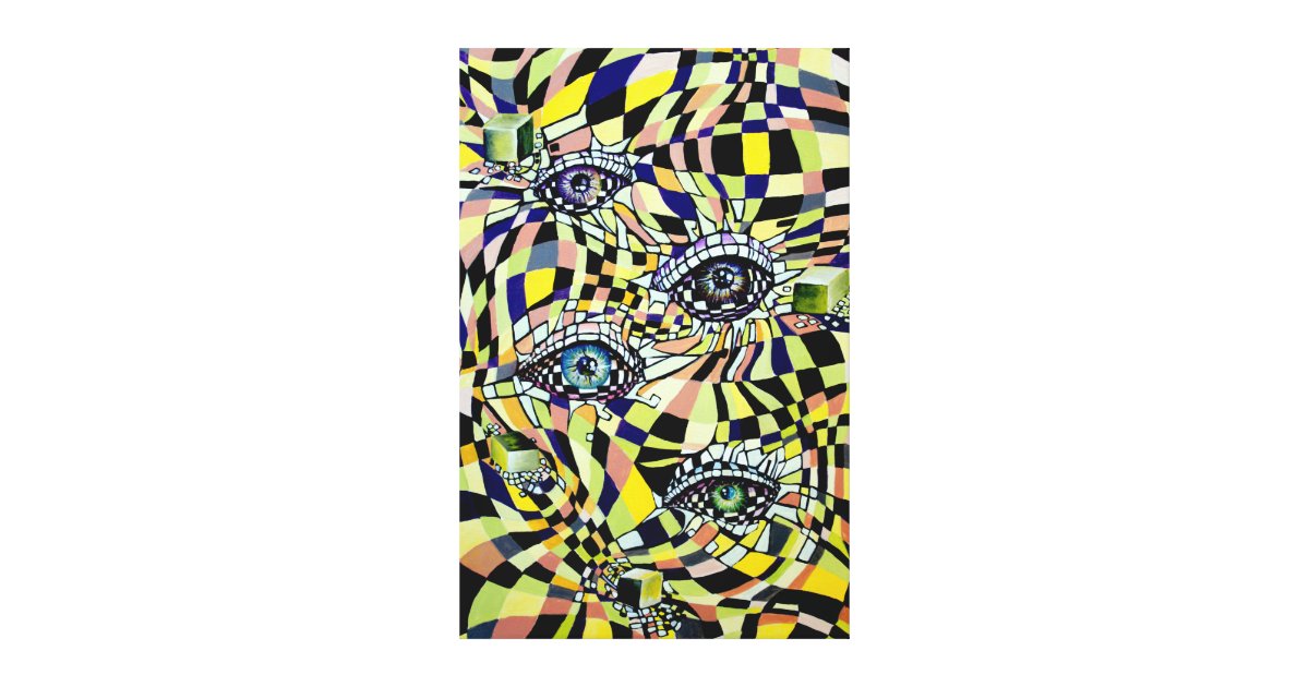 Conspiracy All Seeing Eye Watercolor Artwork Canvas Print | Zazzle