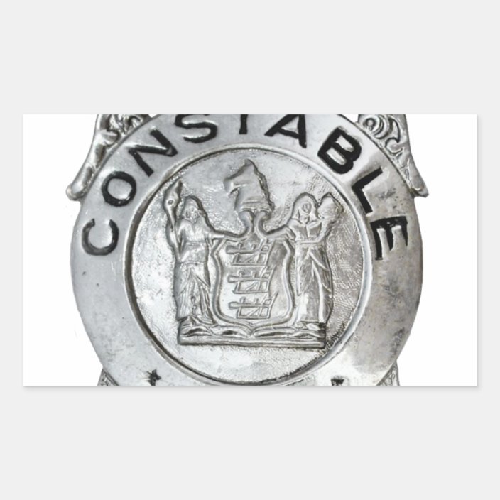 Constable Badge Rectangular Sticker | Zazzle.com