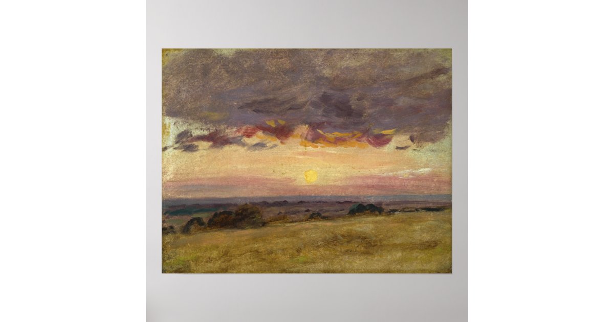 Constable - Summer Evening With Storm Clouds Poster | Zazzle