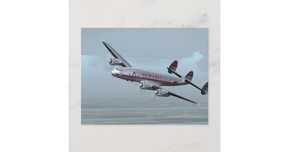 CONSTELLATION AIRPLANE -- AVIATION HISTORY! POSTCARD | Zazzle