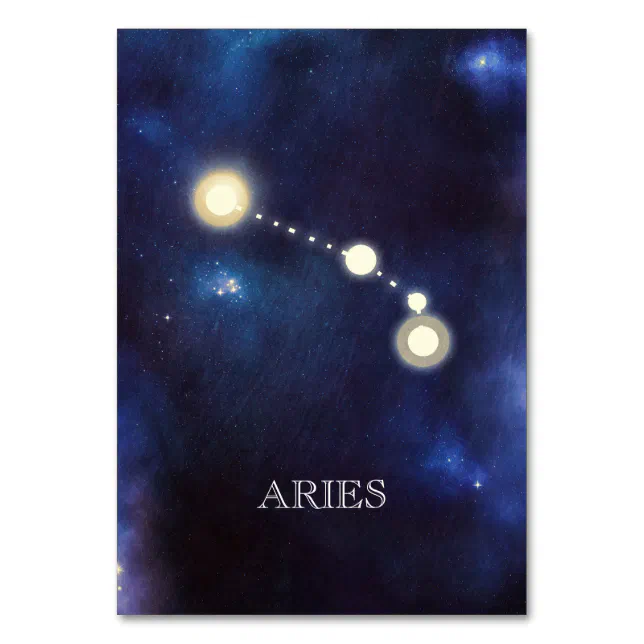 Constellation | Aries | Wedding Table Number | Zazzle